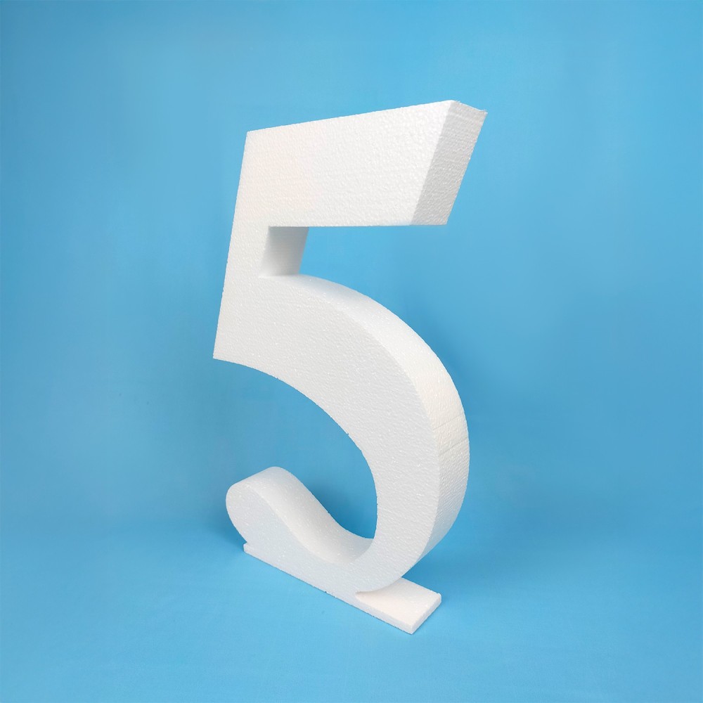 Polystyrene Numbers NEW TIMES font for creative decoration Numero 5 ...