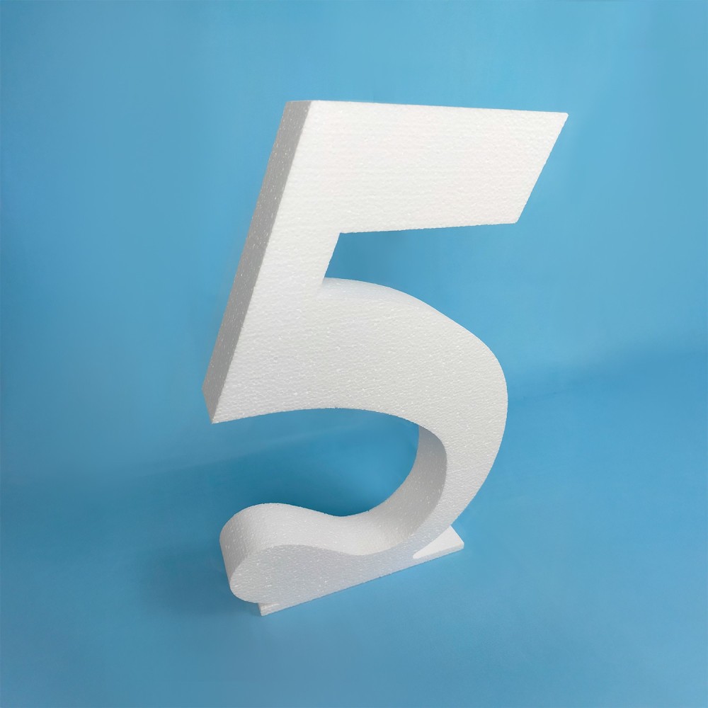 Polystyrene Numbers NEW TIMES font for creative decoration Numero 5 ...