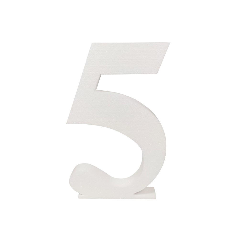 Polystyrene Numbers NEW TIMES font for creative decoration Numero 5 ...