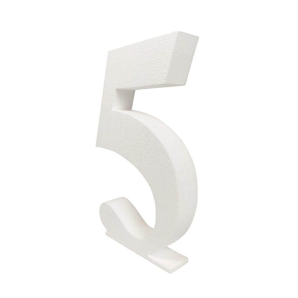 Polystyrene Numbers NEW TIMES font for creative decoration Numero 5 ...