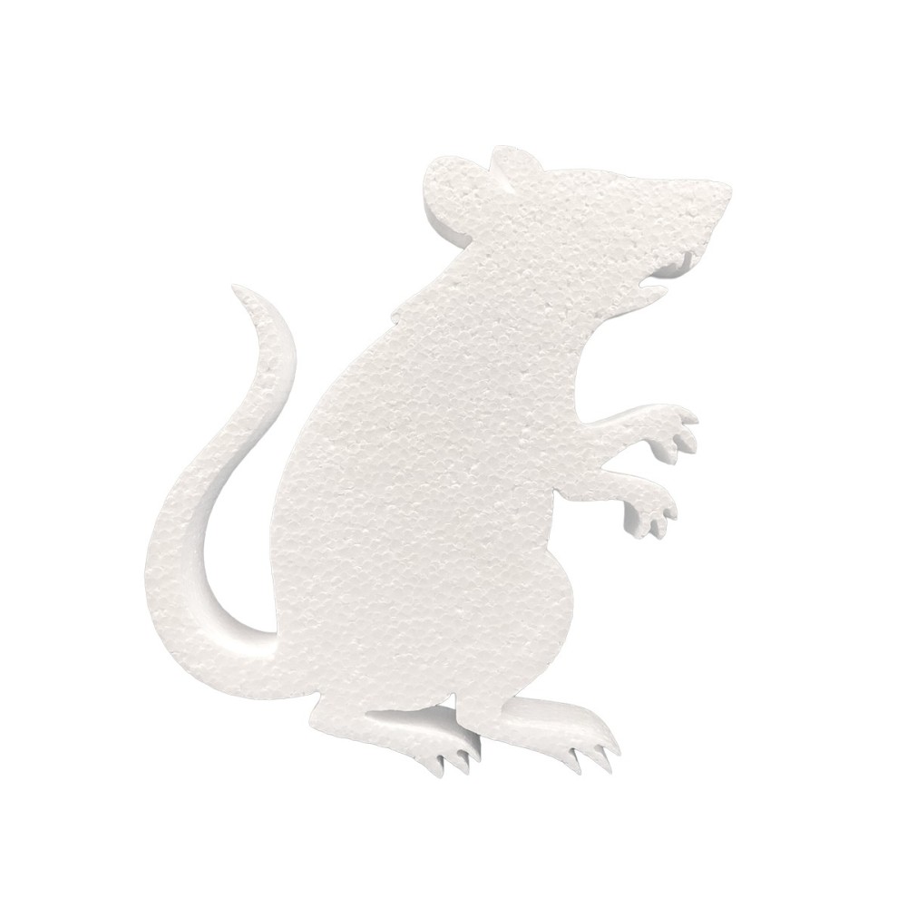 Rata maléfica de poliestireno para Halloween Alto 20 Cm Grosor 3 Cm