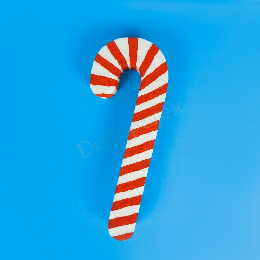 Bastón de Navidad de poliestireno para decorar Alto 20 Cm Grosor 3 Cm