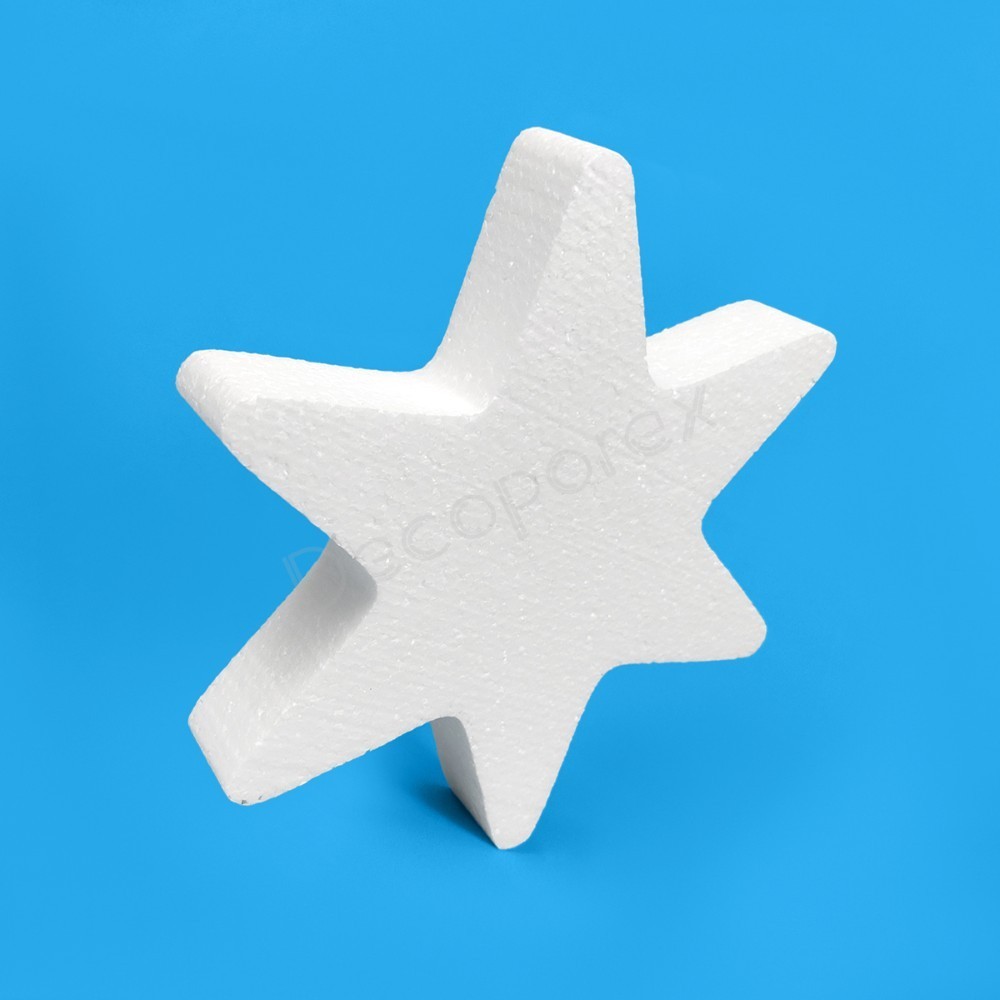 6-pointed star polystyrene decoration High 20 Cm Thickness 3 centimeters