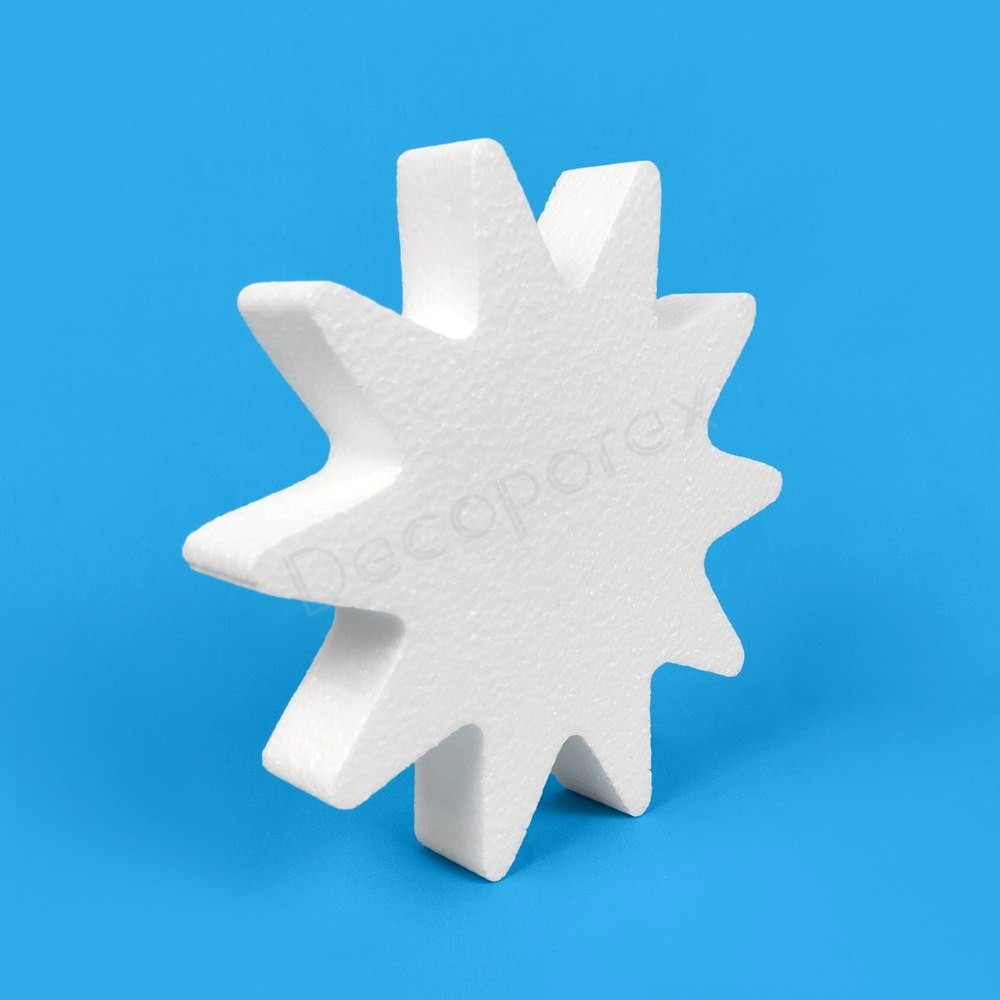 10-pointed star polystyrene decoration High 20 Cm Thickness 3 centimeters