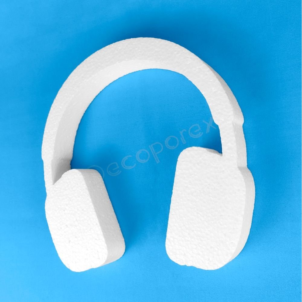 Casque audio polystyrène décoration Haut 20 Cm Épaisseur 3 centimètres