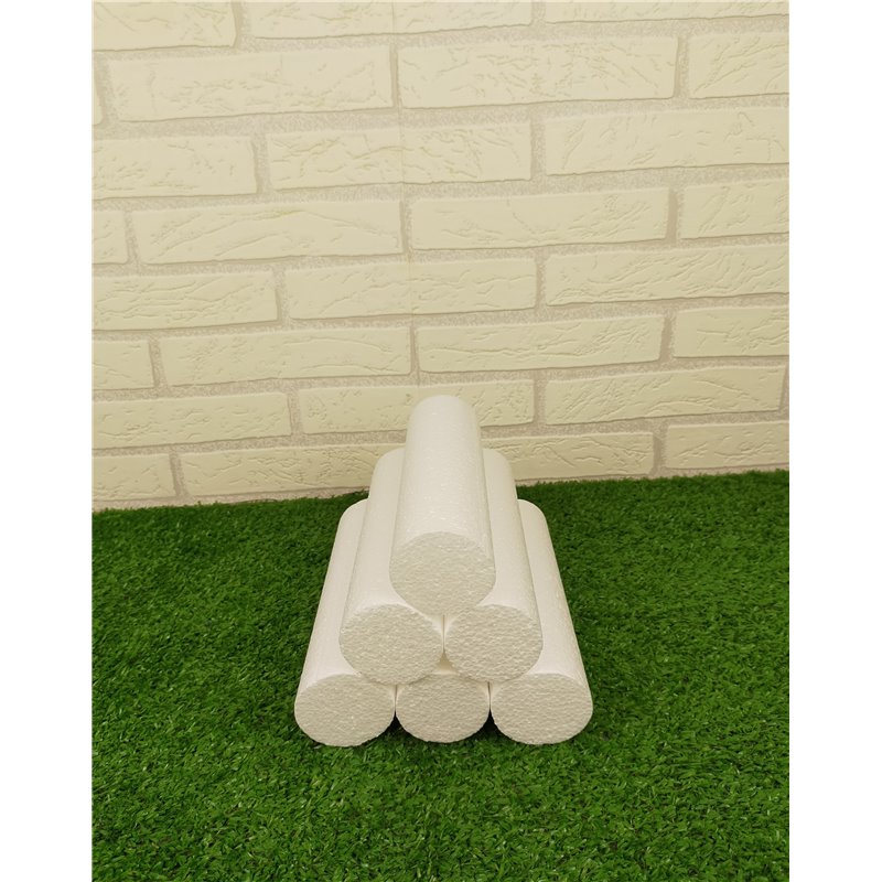 Styrofoam cylinders for crafts Cylinders Pack 6 - Ø5x20cm